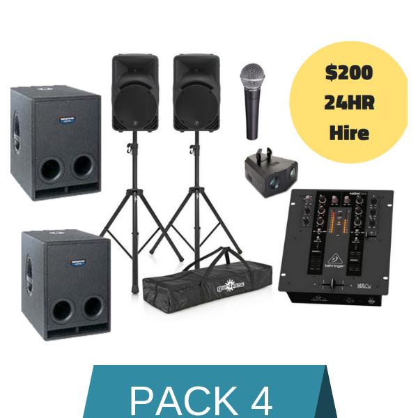 Sound Hire Package 4 – Alpha Sound and Lighting