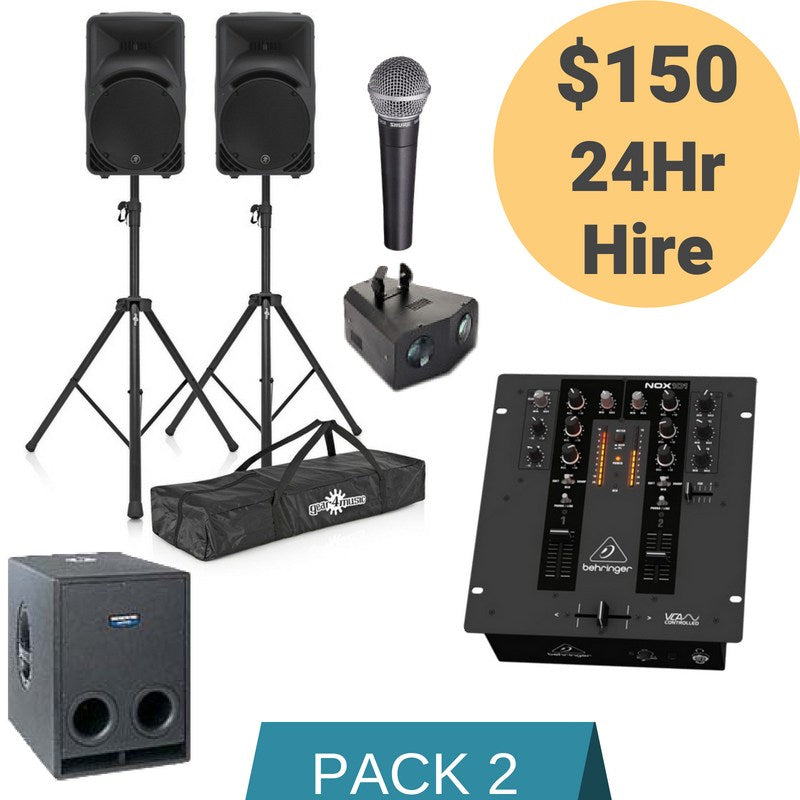 Sound Hire Package 2 – Alpha Sound and Lighting