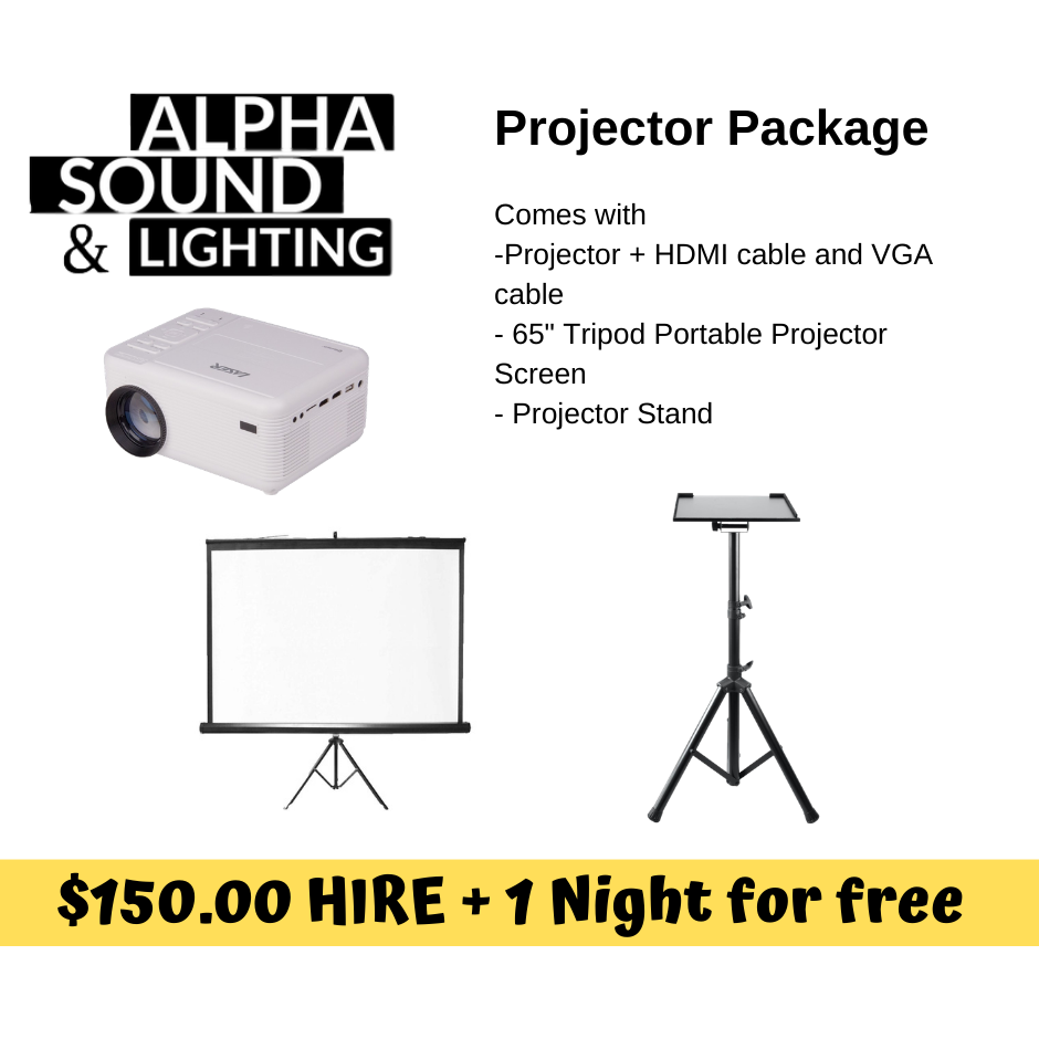 Mini Projector Package Hire – Alpha Sound and Lighting